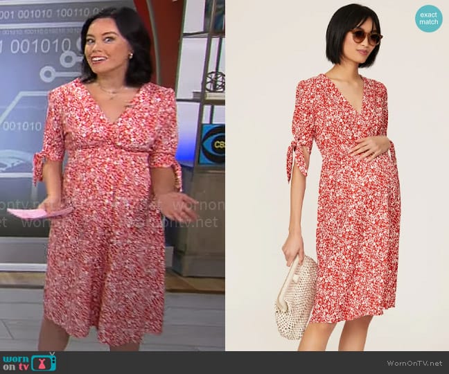 WornOnTV: Jo Ling Kent’s red floral dress on CBS Mornings | Jo Ling ...