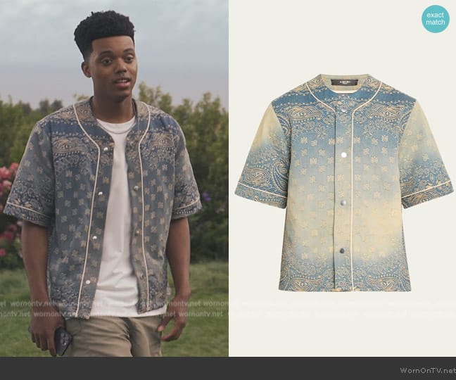 WornOnTV: Will’s blue printed shirt on Bel-Air | Jabari Banks | Clothes ...