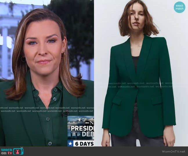 WornOnTV: Mary’s green blazer on Good Morning America | Mary Bruce ...
