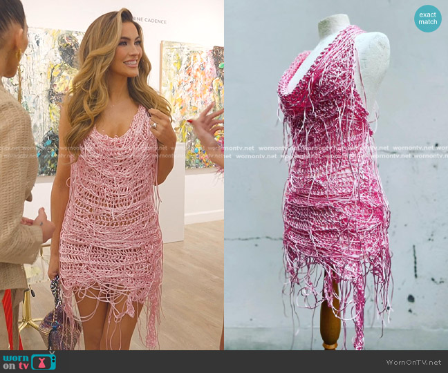 WornOnTV: Chrishell’s pink knitted mini dress on Selling Sunset ...