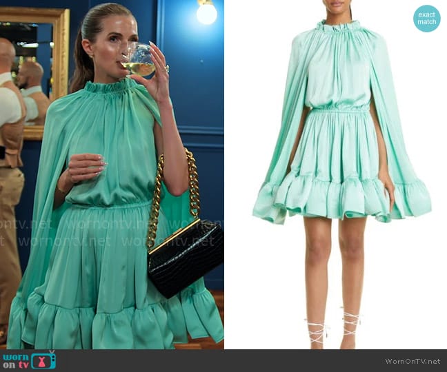 WornOnTV: Jess’s green cape dress on Owning Manhattan | Jessica ...