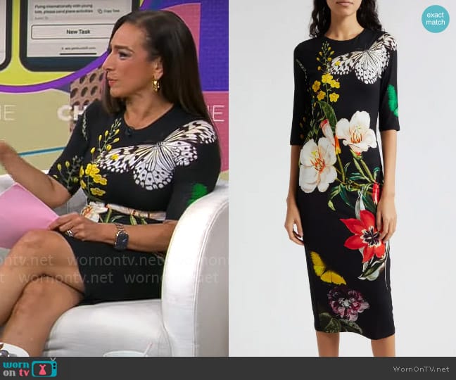WornOnTV: Michelle Miller’s butterfly dress on CBS Mornings | Michelle ...