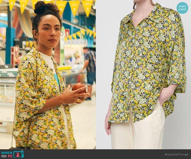 WornOnTV: Riddy’s yellow floral shirt on Kaos | Aurora Perrineau ...