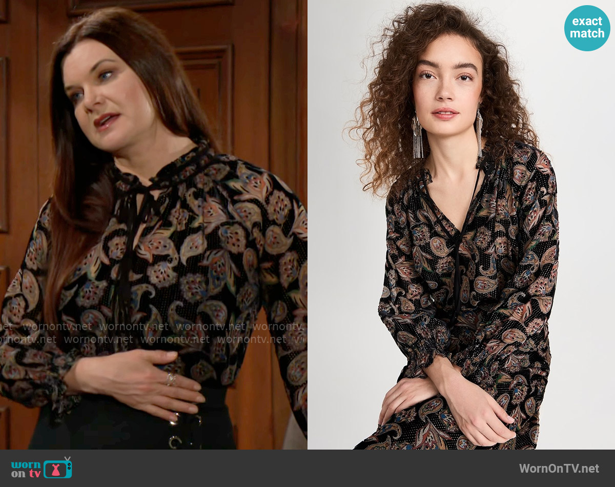 WornOnTV: Katie’s paisley blouse on The Bold and the Beautiful ...