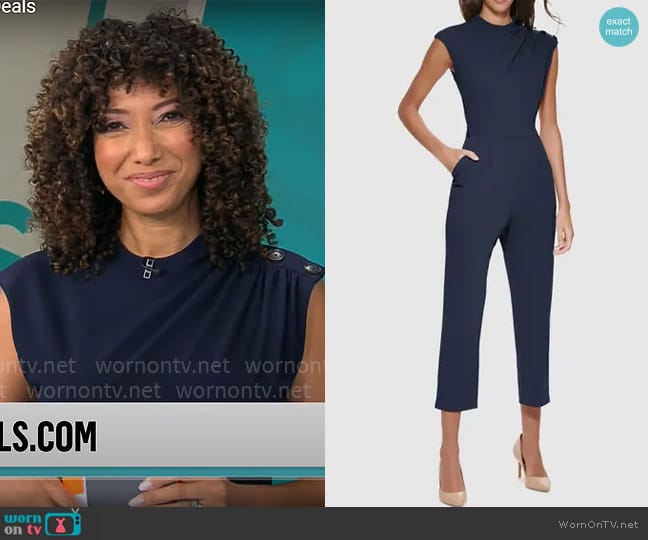 WornOnTV: Gabrielle Kerr’s navy jumpsuit on CBS Mornings | Gabrielle ...