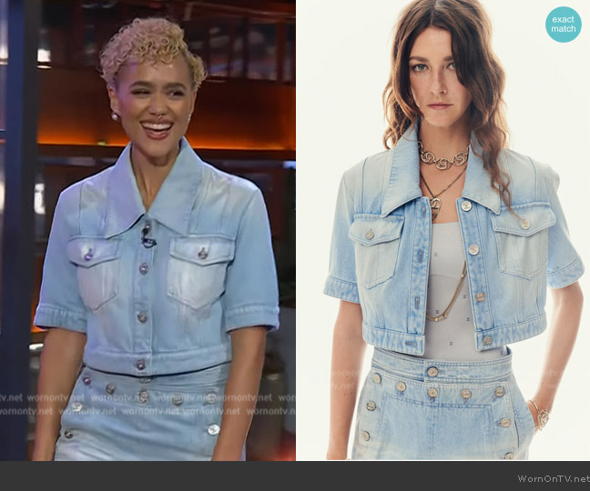 WornOnTV: Nathalie Emmanuel’s denim jacket and jeans on The Kelly ...