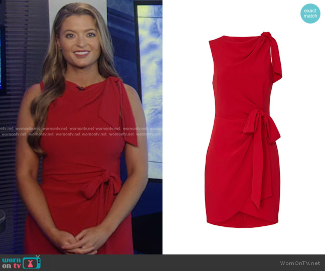 WornOnTV: Dani’s red tie detail dress on Good Morning America | Dani ...
