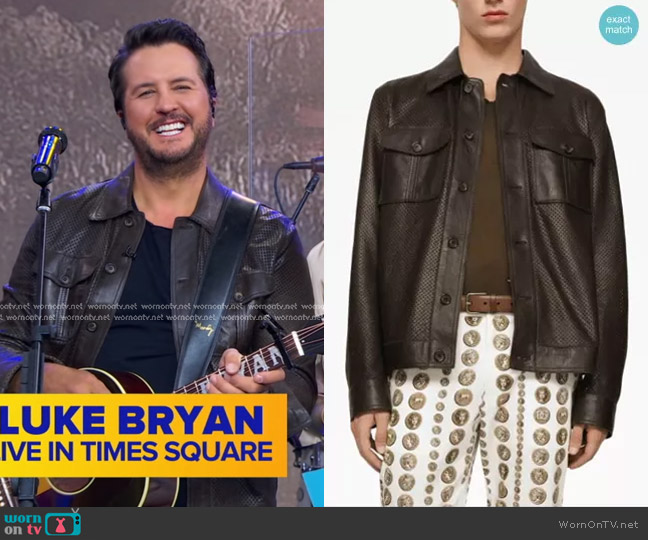 WornOnTV: Luke Bryan’s brown leather jacket on Good Morning America ...