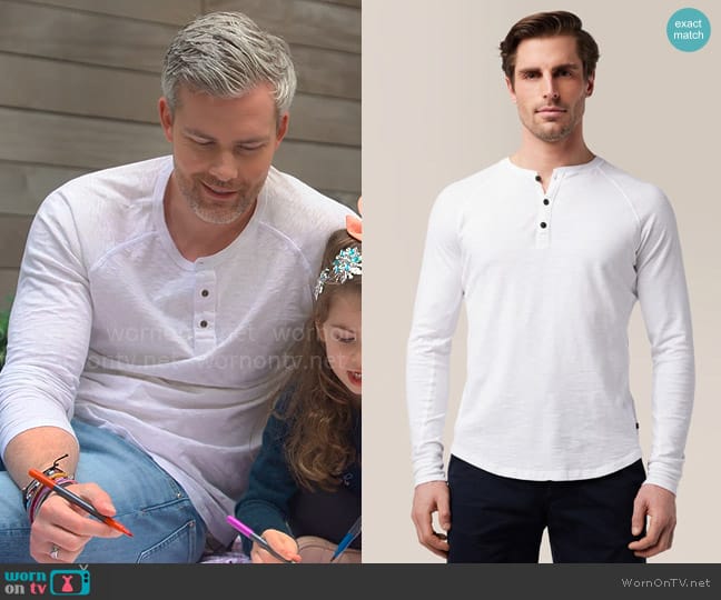 WornOnTV: Ryan’s white henley tee on Owning Manhattan | Ryan Serhant | Clothes and Wardrobe from TV