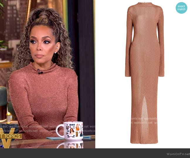 WornOnTV: Sunny’s metallic cowl neck maxi dress on The View | Sunny Hostin | Clothes and ...
