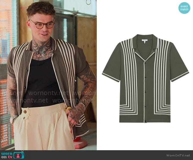 WornOnTV: Jonathan’s green striped knit shirt on Owning Manhattan ...