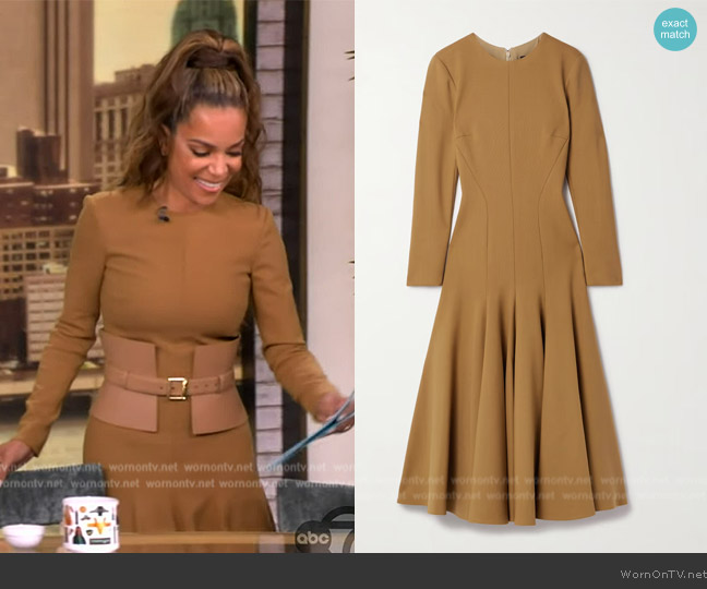 WornOnTV: Sunny’s beige long sleeve dress on The View | Sunny Hostin | Clothes and Wardrobe from TV