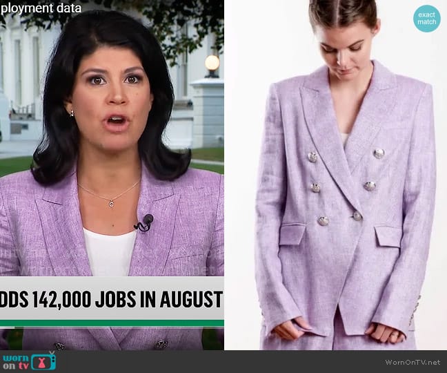 WornOnTV: Natalie Brand’s purple blazer on CBS Mornings | Natalie Brand ...