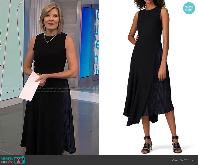 WornOnTV: Kate’s black pleated panel dress on NBC News Daily | Kate ...