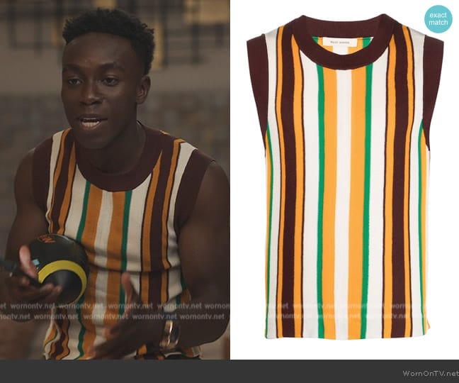 WornOnTV: Carlton’s striped vest on Bel-Air | Olly Sholotan | Clothes and Wardrobe from TV