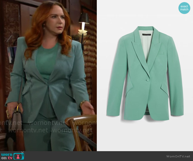 WornOnTV: Mariah’s green corset back blazer on The Young and the ...
