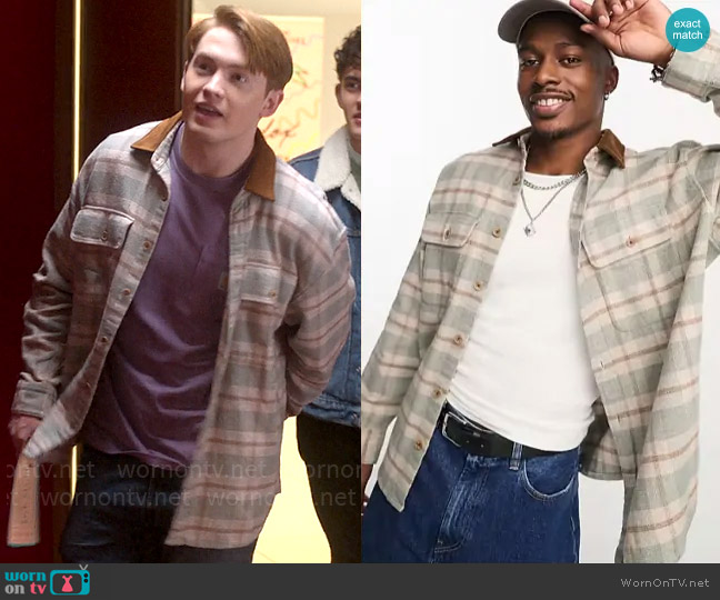 WornOnTV: Nick’s sage green striped overshirt on Heartstopper | Kit ...