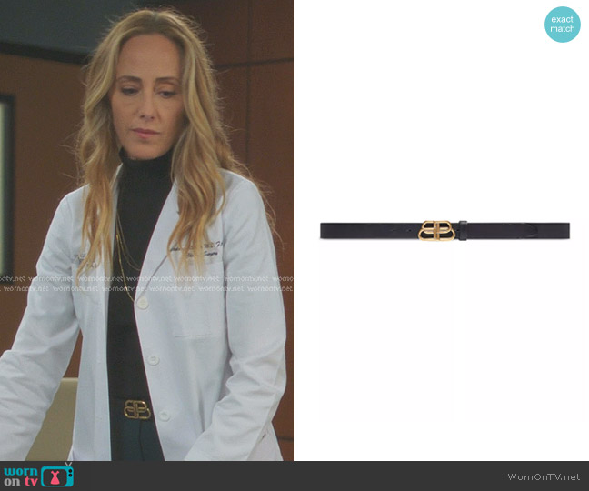 WornOnTV: Teddy’s black leather belt with gold buckle on Greys Anatomy ...