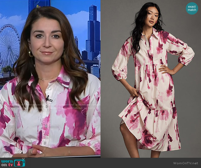 WornOnTV: Maura Barrett’s pink tie dye shirtdress on NBC News Daily ...