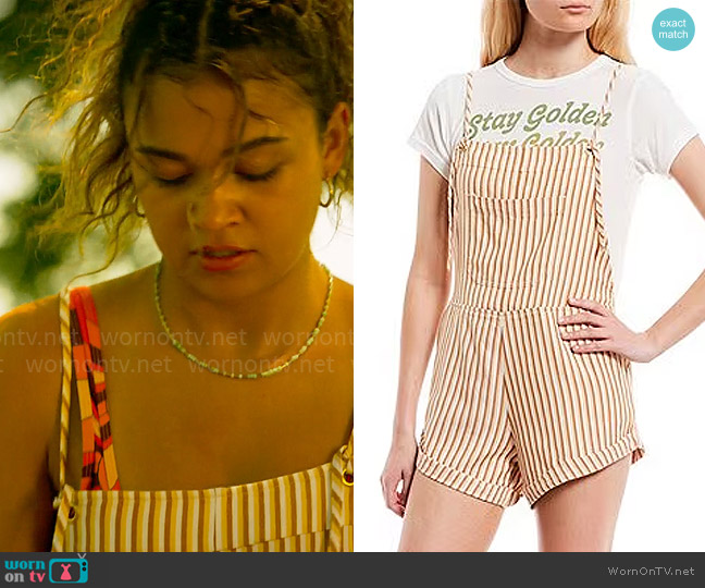 WornOnTV: Kiara’s striped short overalls on Outer Banks | Madison Bailey | Clothes and Wardrobe ...