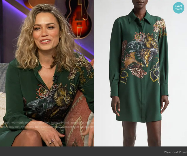 WornOnTV: Bethany Joy Lenz’s green floral print shirtdress on The Kelly Clarkson Show | Clothes ...
