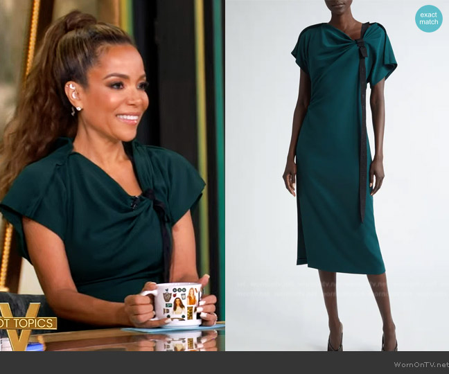 WornOnTV: Sunny’s teal twist front dress on The View | Sunny Hostin | Clothes and Wardrobe from TV