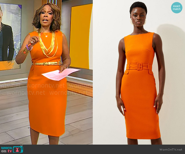 WornOnTV: Gayle King’s orange sheath dress on CBS Mornings | Gayle King ...