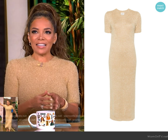 WornOnTV: Sunny’s gold knit dress on The View | Sunny Hostin | Clothes ...