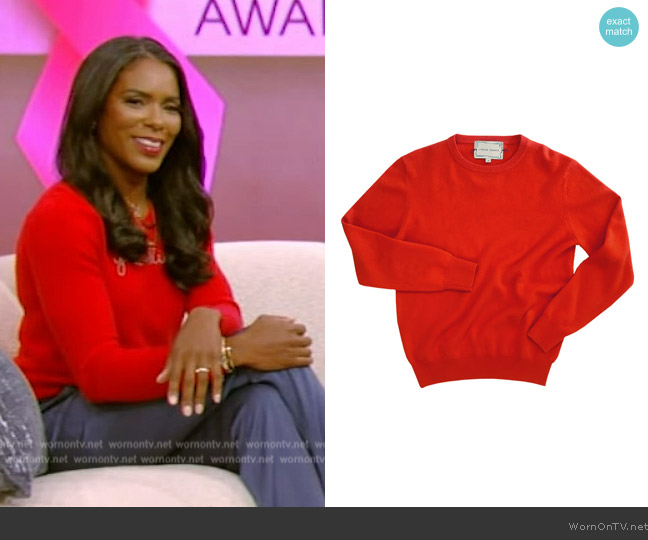 WornOnTV: Dr. Jessica Shepherd’s red custom embellished sweater on Live ...