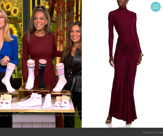 WornOnTV: Sunny’s burgundy gathered front maxi dress on The View | Sunny Hostin | Clothes and ...