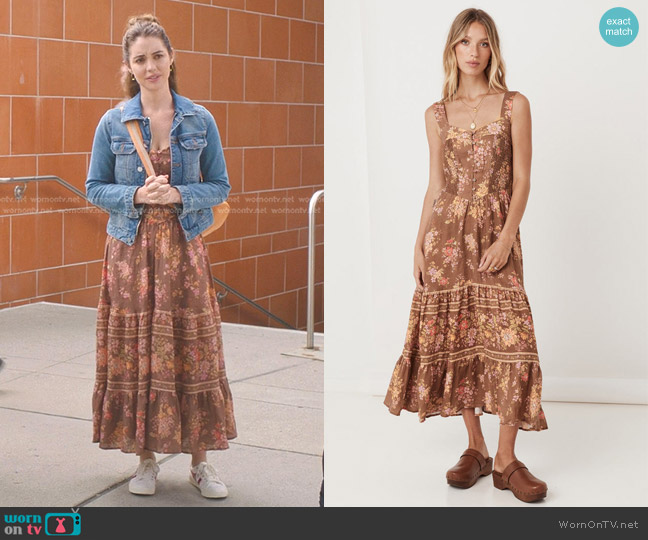 WornOnTV: Jules’ brown floral dress on Greys Anatomy | Adelaide Kane ...