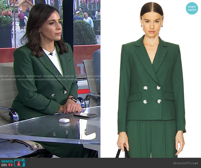 WornOnTV: Hallie’s green double breasted blazer on Today | Hallie ...