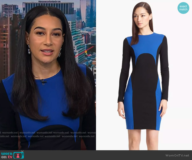 WornOnTV: Morgan’s black and blue colorblock dress on NBC News Daily ...