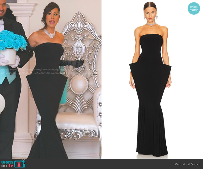 WornOnTV: Angie’s black strapless fishtail dress on The Real Housewives ...