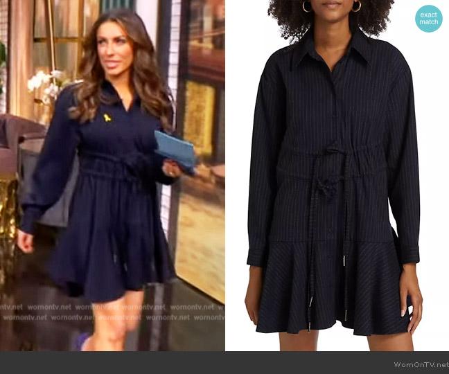 WornOnTV: Alyssa’s navy pinstripe tie waist dress on The View | Alyssa Farah Griffin | Clothes ...