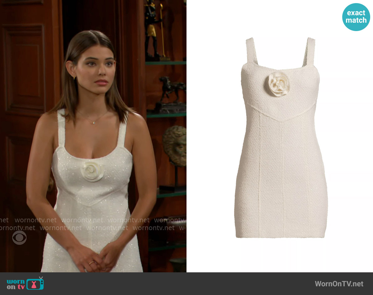 WornOnTV: Electra’s white dress with rosette on The Bold and the Beautiful | Laneya Grace ...