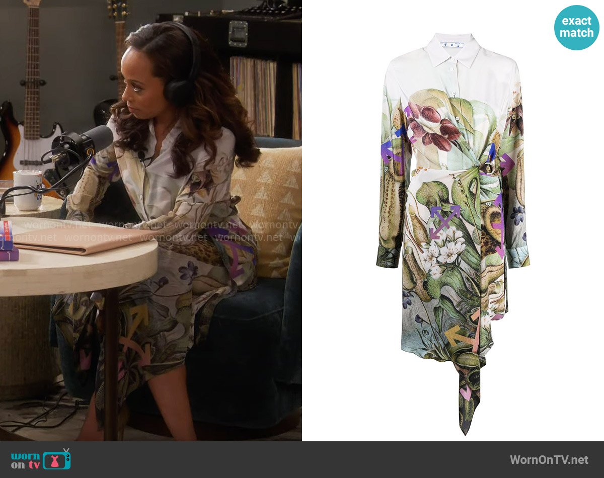 WornOnTV: Ivy’s floral shirtdress on Poppas House | Essence Atkins ...