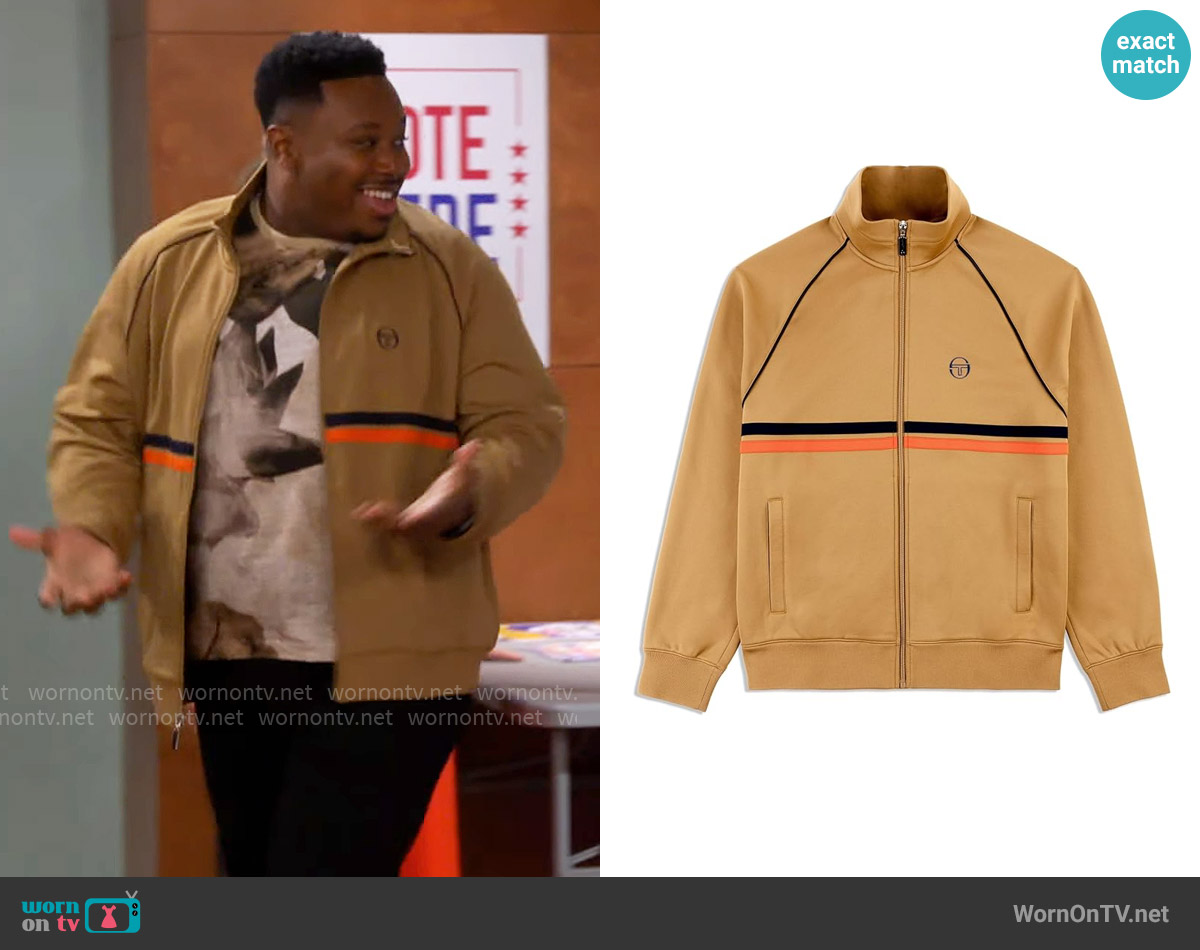 WornOnTV: Marty’s light brown jacket with stripes on The Neighborhood ...