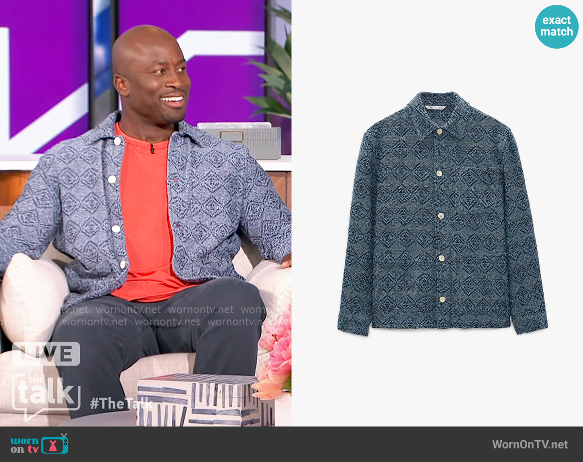 WornOnTV: Akbar’s blue printed shirt jacket on The Talk | Akbar ...