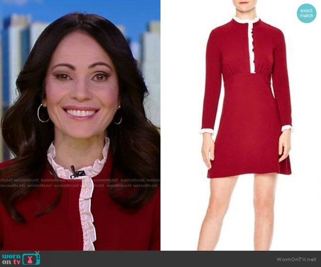 WornOnTV: red ruffle trim dress on Good Morning America | Clothes and Wardrobe from TV