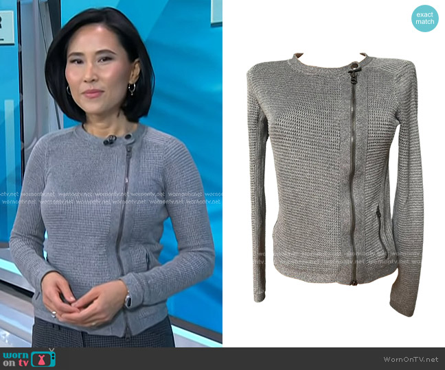 WornOnTV: Vicky’s grey knit sweater zip jacket on Today | Vicky Nguyen | Clothes and Wardrobe ...