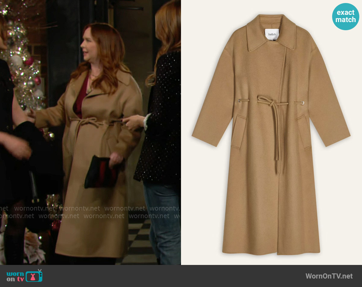 WornOnTV: Mariah’s camel coat with cord belt on The Young and the ...