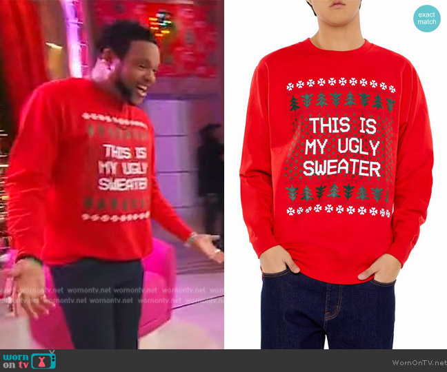 WornOnTV: Jawn’s red Christmas sweater on Sherri | Jawn Murray ...