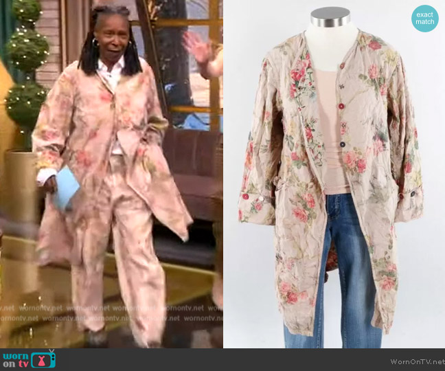 WornOnTV: Whoopi’s pink floral jacket and denim pants on The View ...