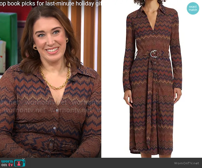 WornOnTV: Sarah Gelman’s chevron striped shirtdress on CBS Mornings ...