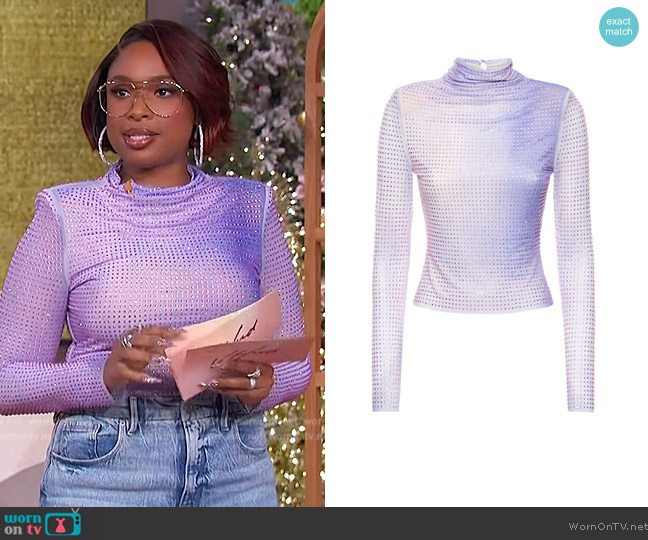 WornOnTV: Jennifer’s lavender rhinestone embellished top on The ...