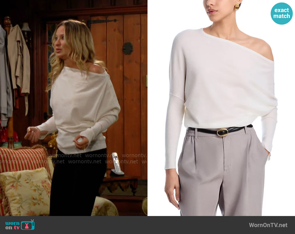 WornOnTV: Sharon’s white off shoulder sweater on The Young and the Restless | Sharon Case ...