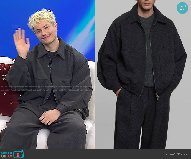 WornOnTV: Matt Rife’s dark grey bomber jacket and pants on Today ...