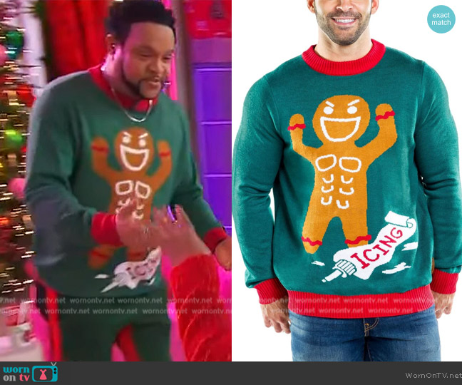 WornOnTV: Jawn’s gingerbread man Christmas swetaer on Sherri | Jawn ...