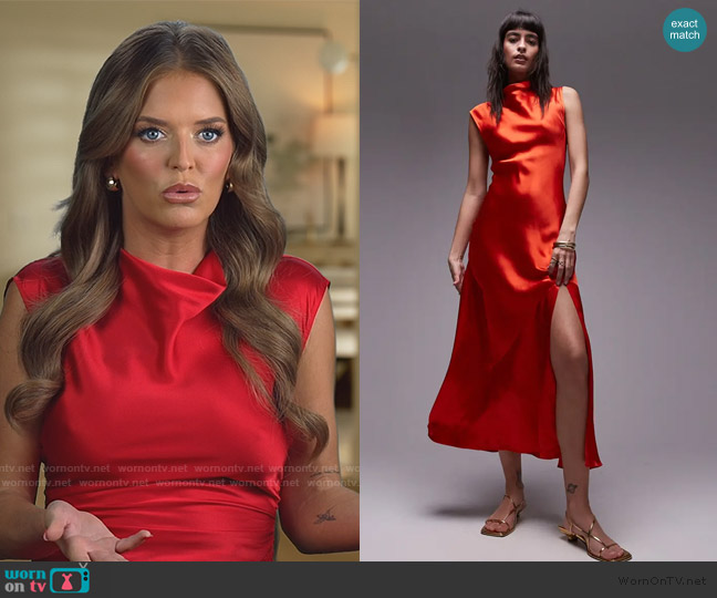 WornOnTV: Salley’s red satin confessional dress on Southern Charm ...